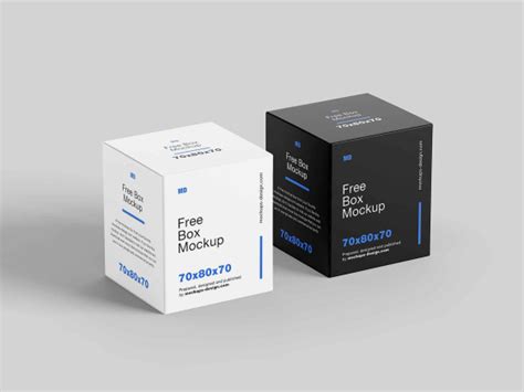 Box Mockup In Five Different Scenes PSD