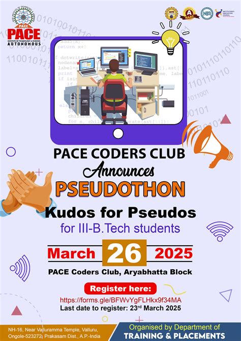 Pace Paceenggcollege Paceongole Pseudothon Codingchallenge Pace