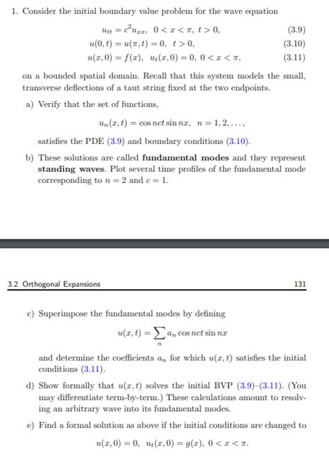 solved 1 consider the initial boundary value problem for