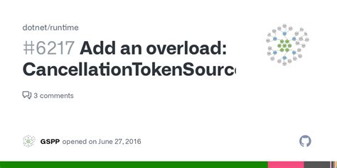 Add An Overload Cancellationtokensourcecreatelinkedtokensourcecancellationtoken · Issue