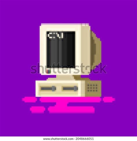 Old Computer Pixel Art Design Stock Illustration Shutterstock