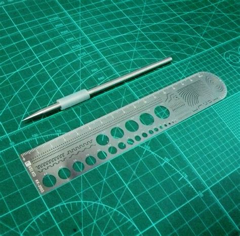 [manwah] Stainless Steel Modeling Scriber With Scribing Template