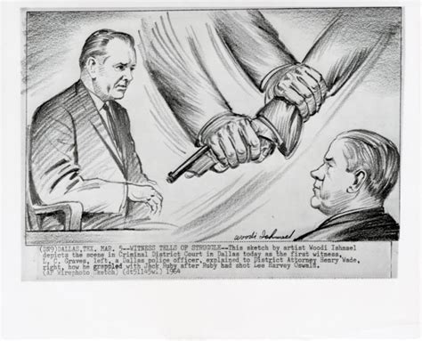 Photograph Of Courtroom Sketch Of L C Graves Testifying During The Ruby Trial The Sixth Floor