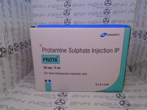 Buy Prota 50 Protamine Sulphate Ip 50mg 5ml By Samarth Life Sciences Pvt Ltd At The Best Price