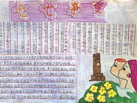 七七事变手抄报中学生手抄报