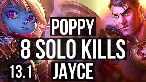 Poppy Vs Jayce Top 8 Solo Kills Legendary 18m Mastery 500