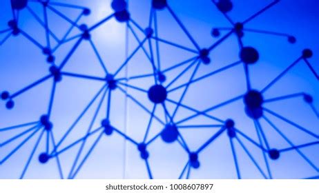 Blur Background Sphere Network Structure Connection Stock Photo Edit Now