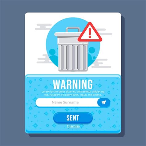 Free Vector Flat Design Warning Pop Up