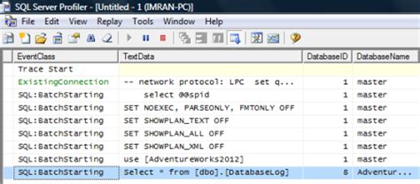 Sql Server Trace Query In Sql Server Profiler Sql Server Portal