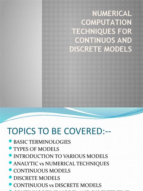 numerical computation technique pdf conceptual model mathematical model