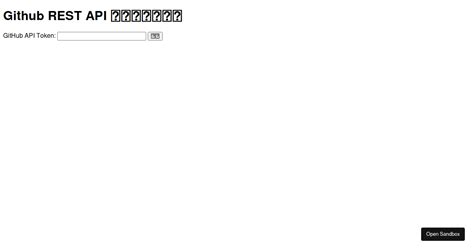 Hello Github Api Codesandbox