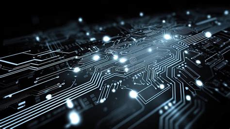 Glowing Circuit Board Abstract Technology Background Stock Illustration Illustration Of