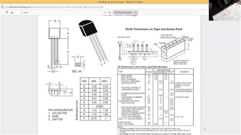 Bc547 Transistor Pinout Specs Datasheet Equivalent And 58 Off