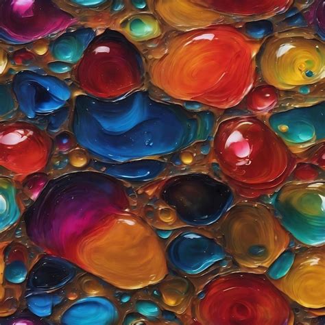 Premium AI Image Enigmatic Elegance Oilpainted Liquid Art With Vibrant Translucent Colors