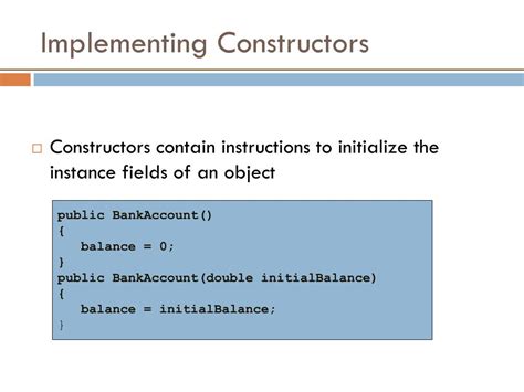 Ppt Implementing Classes Powerpoint Presentation Free Download Id