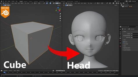 Blender 33 Anime Head Modeling Free Model Download Youtube