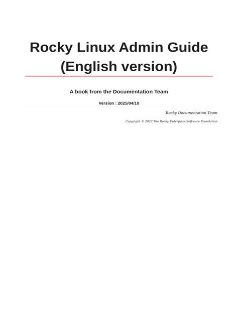 rocky linux admin guide pdf unix linux