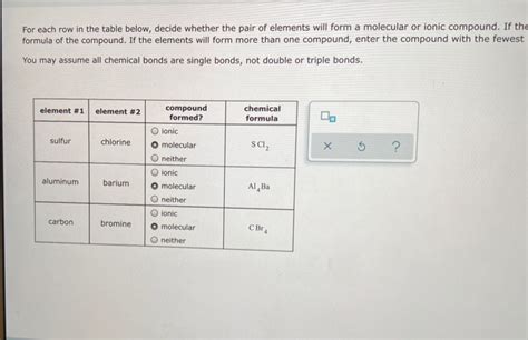 Solved For Each Row In The Table Below Decide Whether The