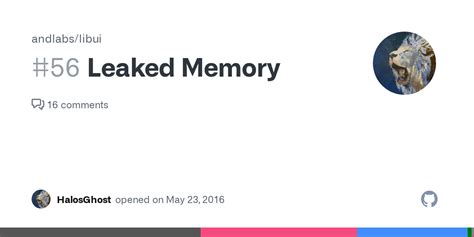 Leaked Memory Issue 56 Andlabs Libui GitHub