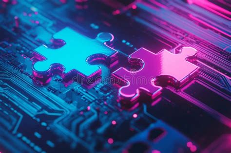 Depicting Api Integration The Abstract Tech Background Features Interlocking Puzzle Pieces In A