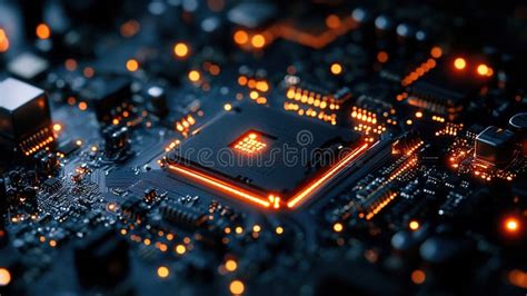 High Tech Cpu On Circuit Board Stock Illustration Illustration Of Processing Computing 367429596