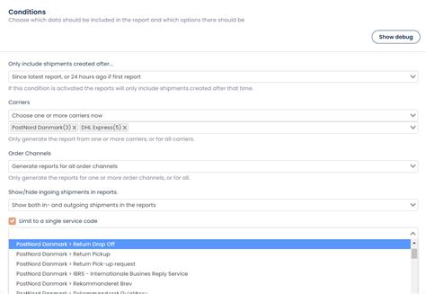 how to set up report templates nshift