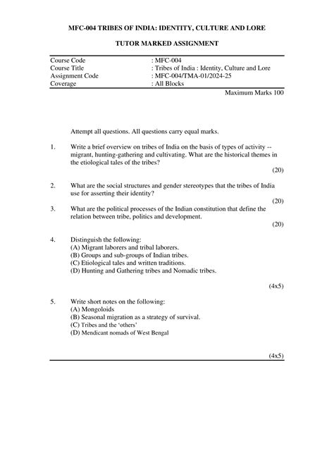 Ignou Mfc 004 Solved Assignment 2024 25 English Medium