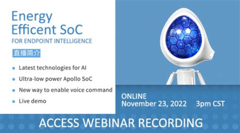 Energy Efficient Soc For Iot Endpoint Intelligence Webinar Chinese Ambiq