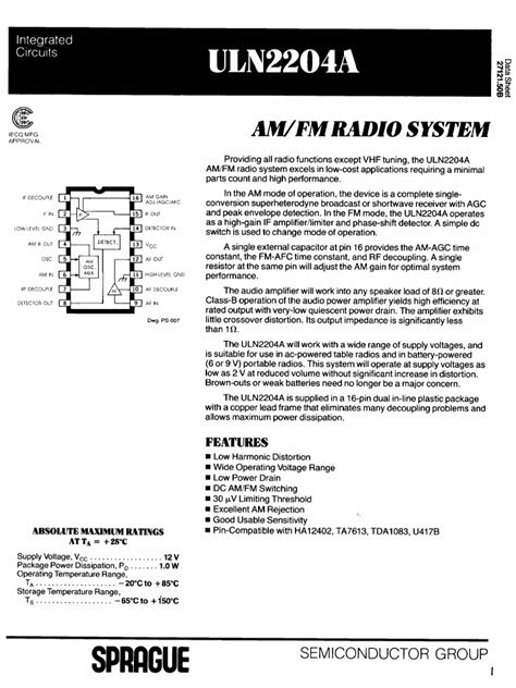 Uln2204a Spragueelectric Pdf