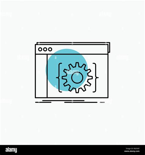 Api App Coding Developer Software Line Icon Stock Vector Image
