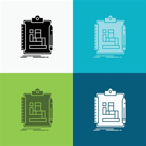 Algorithm Process Scheme Work Workflow Icon Over Various Background Glyph Style Design