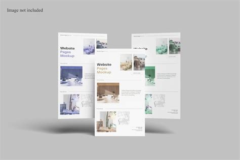 Premium PSD Floating Website Pages Mockup For Showcasing Your Ui Design