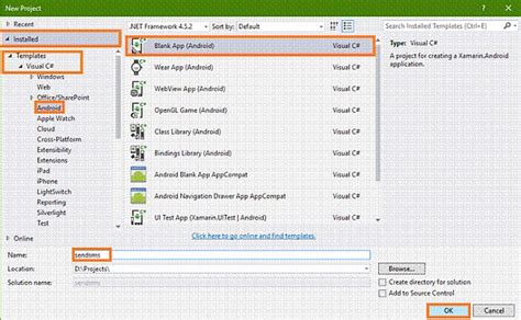 How To Send SMS Message Using SMS Manager Or An Intent In Xamarin Android App Using Visual