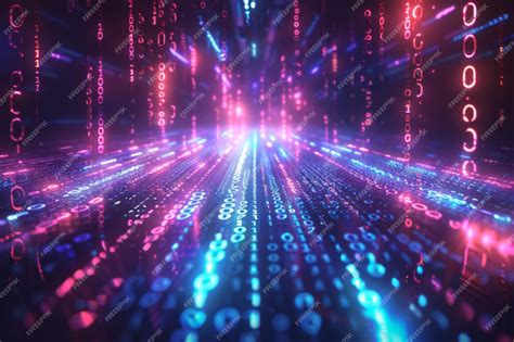 Digital Binary Technology Background Created With Generative Ai Premium Ai Generated Image