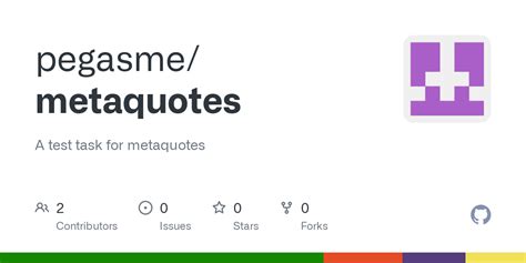 Github Pegasmemetaquotes A Test Task For Metaquotes