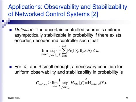Ppt Robust Entropy Rate For Uncertain Sources Applications To Communication And Control