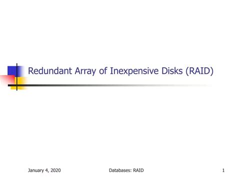 Ppt Redundant Array Of Inexpensive Disks Raid Powerpoint Presentation Id