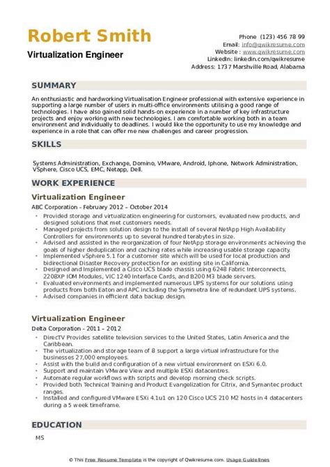 10 Virtualization Engineer Resume Samples And Templates For 2025