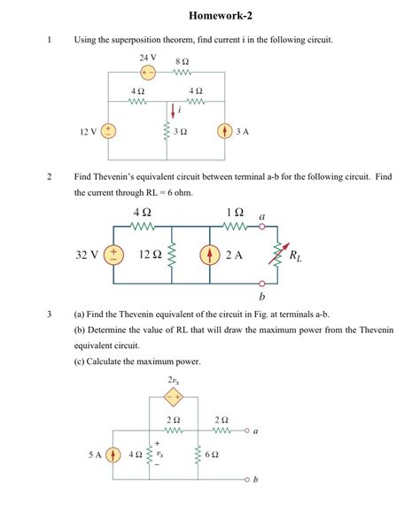 Solved Homework 2 1 ﻿using The Superposition Theorem Find