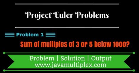 Project Euler Problem 1 Multiples Of 3 Or 5