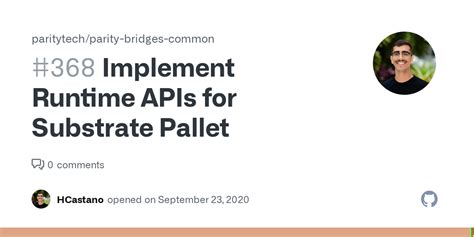 Implement Runtime Apis For Substrate Pallet Issue Paritytech Parity Bridges Common Github