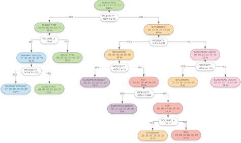 Decision Tree For Predicting Tree Species From Treetop Volumes And Download Scientific Diagram