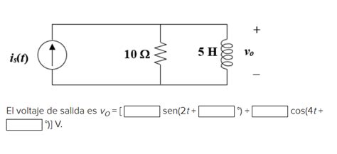 Solved Find The Output Voltage Vo For The Circuit Shown