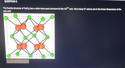Solved The Fluorite Structure Of Cacl2 Has A Cubic Close