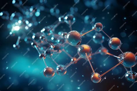 Premium Photo 3d Illustration Molecule Structure Scientific Medical Background With Atoms And