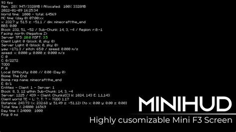 How To Install The MiniHud Mod In Minecraft