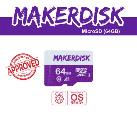 64gb Raspberry Pi Approved Makerdisk Usd With Rpi Os