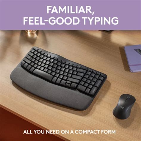 Logitech Wave Keys Mk670 Wireless Optical Ergonomic Keyboard And Mouse