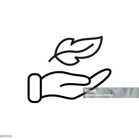 핸드 라인 아이콘에 경량 깃털 부드러운 섬세한 민감한 깃털 선형 픽토그램 경량 윤곽선 기호 쉬운 부드러운 깃털 편집 가능한 스트로크 격리된 벡터 일러스트 레이 션 가벼운에