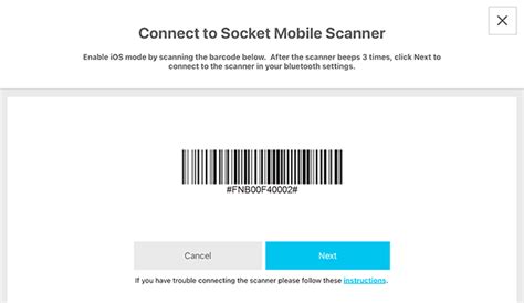 Socket Barcode Scanner Pairing Instructions Venue Festival Account AtVenu Help Center